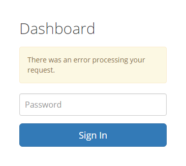 There was an error processing your request